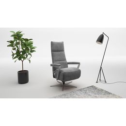 Sit & More TV-Sessel SIT & MORE, B:70cm H:124cm T:85cm, grau, 100% Polyester, Sessel, "Vario Comfort, inkl. Kopfteilverstellung & 360 Drehfunktion", mit