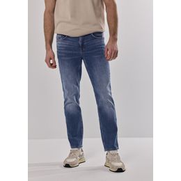 Street One MEN Herren Slim-fit-Jeans, blau, Gr. 34, unifarben, Jeans, 99% Baumwolle, 1% Elasthan, Jeans, 5-Pocket-Style