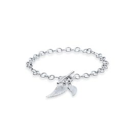 Elli Damen Armband "Engelsflügel 925 Sterling Silber", 20cm, ohne Stein, Silber 925 (Sterlingsilber), silber, Silber 925 (Sterlingsilber), Armbänder