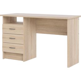 Schreibtisch Inosign, B:120cm H:72,6cm T:48,1cm, braun, B&uuml;ro, Tische, "Function Plus, Arbeitstisch, B&uuml;rotisch", Computertisch mit 3 Schubladen,