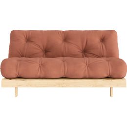 Daybett Karup Design, B:160cm H:85cm, braun, Bezug: 80% Baumwolle, 20% Polyester, Daybetten, "Daybett Roots Schlafsofa – Gästebett & Sofa aus