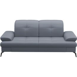 Sit & More 3-Sitzer SIT & MORE, B:212cm H:90cm T:122cm, blau, Sofas, "Amica, inkl. Sitztiefenverstellung und Armteilverstellung", wahlweise mit