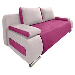 Schlafsofa Collection AB, B:200cm H:85cm T:98cm, pink, Kunstleder SOFTLUX / Struktur ( 20% Acryl; 80% Polyester);Microfaser PRIMABELLE (100%