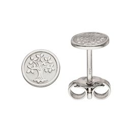 Jobo Damen Paar Ohrstecker "Lebensbaum", 6,4mm, Silber 925 (Sterlingsilber), silber, Silber 925 (Sterlingsilber), Ohrringe, 925 Silber