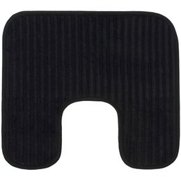 G&ouml;zze Badematte G&Ouml;ZZE, H:7mm, schwarz, Polyester, Badematten, "Berlin", Badteppich, Uni Farben, Cord Optik, waschbar