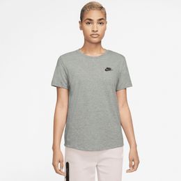 Nike Sportswear Damen T-Shirt "W NSW CLUB SS TEE", grau, Gr. M, Obermaterial: 100% Baumwolle, Shirts