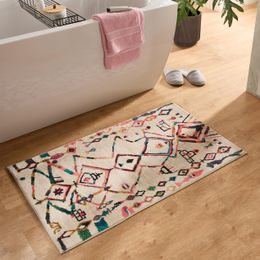 Badematte Gino Falcone, H:7mm, bunt, Polyester, Badematten, "Ariella GF-146", Badteppich, bedruckt, modernes Design, Rauten, weich & kuschelig