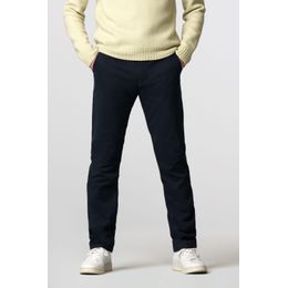 MEYER Herren Chinos "BONN", blau, Gr. 28, unifarben, 90% Baumwolle;8% Kaschmir;2% Elasthan, Hosen, mit buntgewebtem Innenfutter
