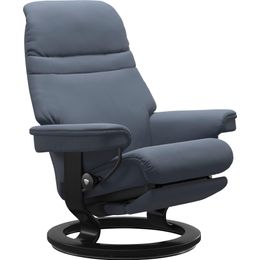 Relaxsessel stressless, B:88cm H:103cm T:78cm, blau, Leder BATICK: BATICK ist ein leicht korrigiertes, durchgef&auml;rbtes und genarbtes M&ouml;belleder, bei