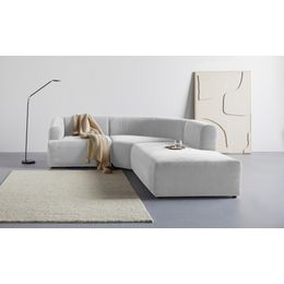 Ecksofa, B:211cm H:74cm T:267cm, grau, LeGer Home by Lena Gercke, 100% Polyester, Sofas, "LYZA L-Form links/rechts, Modularsofa, Maße B/T/H: