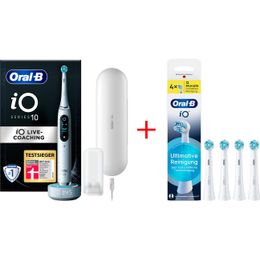 Oral-B Elektrische Zahnbürste "iO 10", weiß, Kunststoff, B:2,5cm H:25,3cm T:2,5cm, Elektrozahnbürsten, Magnet-Technologie, iOsense, 7 Putzmodi,