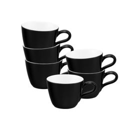 Seltmann Weiden Espressotasse "Espressotassen Life Fashion 90 ml 6er Set", 6 tlg.glamorous schwarz, Trinkgef&auml;&szlig;e