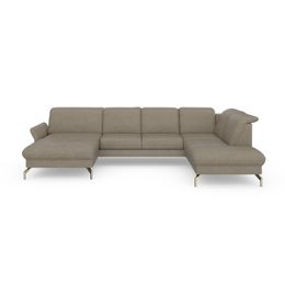 Sit & More Wohnlandschaft SIT & MORE, B:338cm H:84cm T:207cm, beige, Sofas, "Fashion U-Form", wahlweise mit Kopfteilverstellung, Vorziehsitz, motorisch,