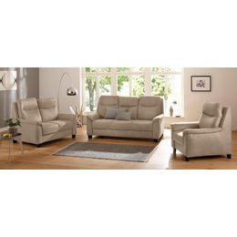 Sessel Home Affaire, B:93cm H:104cm T:96cm, beige, Struktur weich (90% Polyester / 10% Polyamid);Luxus-Microfaser (100% Polyester);Luxus-Microfaser