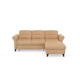 Sit & More Ecksofa SIT & MORE, B:250cm H:87cm T:163cm, braun, 100% Polyester, Wohnzimmer, Sofas, "Mellum L-Form", Federkern, wahlweise mit Bettfunktion,