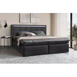 Boxspringbett Collection AB, B:193cm L:208cm, schwarz, Holzwerkstoff, Spanplatte, Komplettbetten, "30 Jahre Jubiläums-Modell Athena", in H2,H3 & H4,