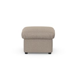 Hocker DOMO collection, B:60cm H:39cm T:60cm, beige, 100% Polyester, Wohnzimmer, Hocker, "Pegnitz"