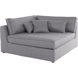 Sofa-Eckelement OTTO HOME, B:130cm H:75cm T:130cm, grau, Baumwollmix (60% Baumwolle/40% Leinen);Struktur fein (100% Polyester);Samtoptik (100%