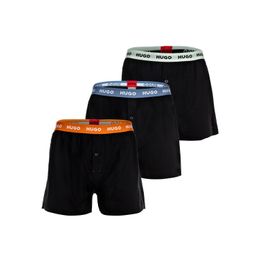 Hugo Herren Webboxer "Web-Boxershorts Woven Boxer Triplet 3er Pack", Gr. S, schwarz, Obermaterial: 100% Baumwolle CO., Unterhosen