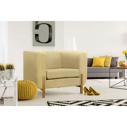 Sessel Home Affaire, B:101cm H:76cm T:88cm, beige, Wohnzimmer, Sessel, "Gaut"