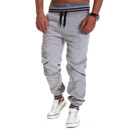 behype Herren Sweathose "STRIPE", grau, Gr. XXXL, 100% Baumwolle, Hosen, mit Kontrast-Akzenten