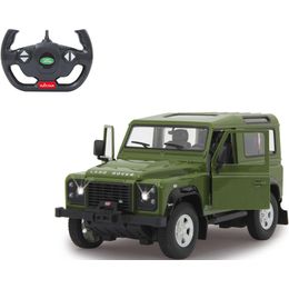 Jamara Kinder RC-Auto "Land Rover Defender", grün, Kunststoff, B:29cm H:14cm T:15cm, Fernlenkfahrzeuge, mit LED-Fahrlicht