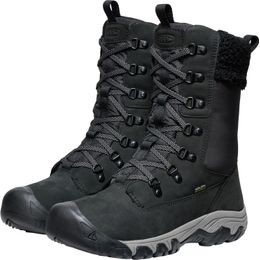 Keen Damen Winterstiefel "GRETA TALL BOOT WP", Gr. 37, schwarz, Leder, Schuhe, Snowboots, Winterboots, Winterschuhe, wasserdicht