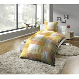 Bettw&auml;sche Kinzler, bunt, Microfaser, Obermaterial: 100% Polyester, Jugendzimmer, Bettw&auml;sche, "Bettw&auml;sche Mikrofaser-Seersucker "Karo"", Pflegeleicht
