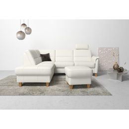 Ecksofa Home Affaire, B:236cm H:89cm T:212cm, wei&szlig;, Luxus-Microfaser (100% Polyester);Struktur (100% Polyester);Luxus-Microfaser in Lederoptik (100%