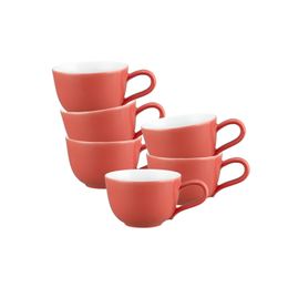 Seltmann Weiden Espressotasse "Espressotassen Liberty Pure Colors 90 ml 6er Set", 6 tlg.flamingo rot, Trinkgef&auml;&szlig;e
