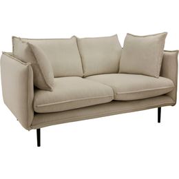 2-Sitzer Home Affaire, B:155cm H:88cm T:103cm, beige, Struktur fein (100% Polyester);Filzoptik (100% Polester), Sofas, "Somba", mit dickem Keder und