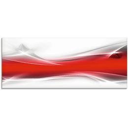 Glasbild Artland, B:125cm H:50cm, rot, Glas, K&uuml;che, Bilder, "Kreatives Element", in verschiedenen Gr&ouml;&szlig;en