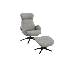 Relaxsessel FLEXLUX, B:90cm H:107cm T:89cm, grau, 100% Polyester, Wohnzimmer, Sessel, "Elegant, Funktionssessel, verstellbarer Rücken- und