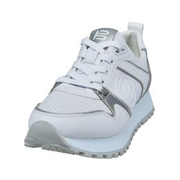 Bagatt Damen Sneaker "Bagatt Sneaker Nappaleder", Gr. 37weiß, silber, Nappaleder, Schuhe