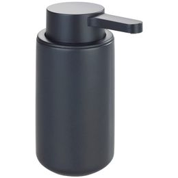 Seifenspender Wenko, schwarz, Keramik, Kunststoff, Metall, Dosierspender, "Woya", Schwarz, Keramik, 250 ml