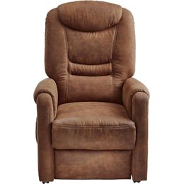 Sit & More TV-Sessel SIT & MORE, B:76cm H:111cm T:78cm, braun, Luxus-Kunstleder;NaturLEDER (echtes Rindsleder);Luxus-Microfaser (100% Polyester), Sessel,