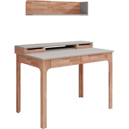 B&uuml;rom&ouml;bel-Set Home Affaire, B:110cm T:65cm, beige, Holz teilmassiv, Arbeitsm&ouml;bel-Sets, stimmige Farbkombination