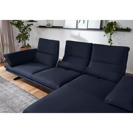 Ecksofa W.Schillig, B:291cm H:94cm T:164cm, blau, Longlife Xtra-Leder Z59: Glattleder mit modischer Pr&auml;gung. Hautst&auml;rke 0, 9 - 1, 1 mm, Wohnzimmer,
