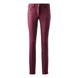 Madeleine Mode MADELEINE Damen Regular-fit-Jeans "Jeans Beschichtete Skinny-Jeans", rot, Gr. 18, Obermaterial: 72% Baumwolle CO. 25% Polyester PES. 3% Elasthan EL.,