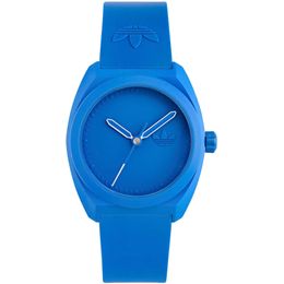 Damen Quarzuhr "PROJECT THREE", blau, adidas originals, Armbanduhren, Armbanduhr, Damenuhr, Herrenuhr, analog, Silikonarmband