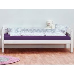Kinderbett Hoppekids, B:78cm H:56cm L:168cm, wei&szlig;, Kiefer massiv, Betten, "ECO Dream", 70x160, massiv mit Matratze & Bezug