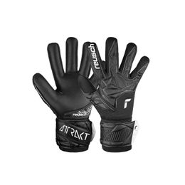 Reusch Kinder Torwarthandschuhe "Attrakt Infinity NC Junior", schwarz, Gr. 4, mehrfarbig, 34% Polyester, 27% Elastodien, 3% Polyurethan, 1%