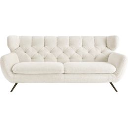 3-Sitzer 3C CANDY, B:225cm H:94cm T:95cm, weiß, 100% Polyester, Sofas, "Beatrice, extravagantes Megasofa, bequem, Küchensofa", mit Rückensteppung im