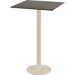 Klapptisch Essentials, B:70cm H:109,2cm T:70cm, beige, Pulverbeschichteter Stahl, Garten, Tische, "Urban", in verschiedenen Ausführungen