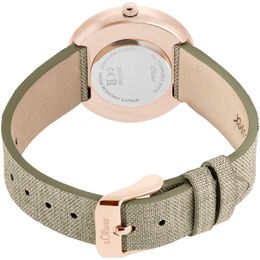 s.Oliver Damen Quarzuhr, rosa, Armbanduhren, Armbanduhr, Damenuhr, analog, Textilarmband