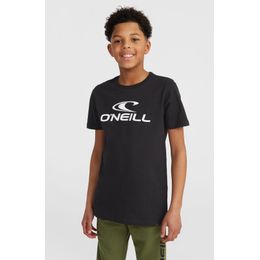 O`Neill O'NEILL Jungen T-Shirt "O'NEILL WAVE T-SHIRT", schwarz, Gr. 128, Single Jersey, Obermaterial: 100% Baumwolle, Shirts, mit Logodruck vorne