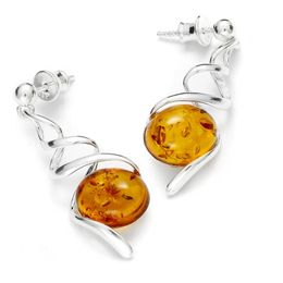 OSTSEE-SCHMUCK Damen Paar Ohrh&auml;nger "- Noemi - Silber 925/000 - Bernstein", Silber 925 (Sterlingsilber), silber, Silber 925 (Sterlingsilber), Ohrringe