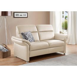 2-Sitzer DIE PLANBAR, B:170cm H:96cm T:92cm, beige, Sofas, "PN-EM16031, ohne Kopfst&uuml;tzen", Echtleder mit Federkern
