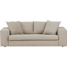 2-Sitzer Home Affaire, B:230cm H:72cm T:113cm, lila, Sofas, "SLEETLAND XXL in Samtvelours oder Vintage-Leder-Optik", besonders groß und bequem