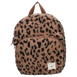 Vadobag Kinder Cityrucksack "Beary Excited", braun, Kunstfaser, Rucksäcke, mit bärigem Leo-Print